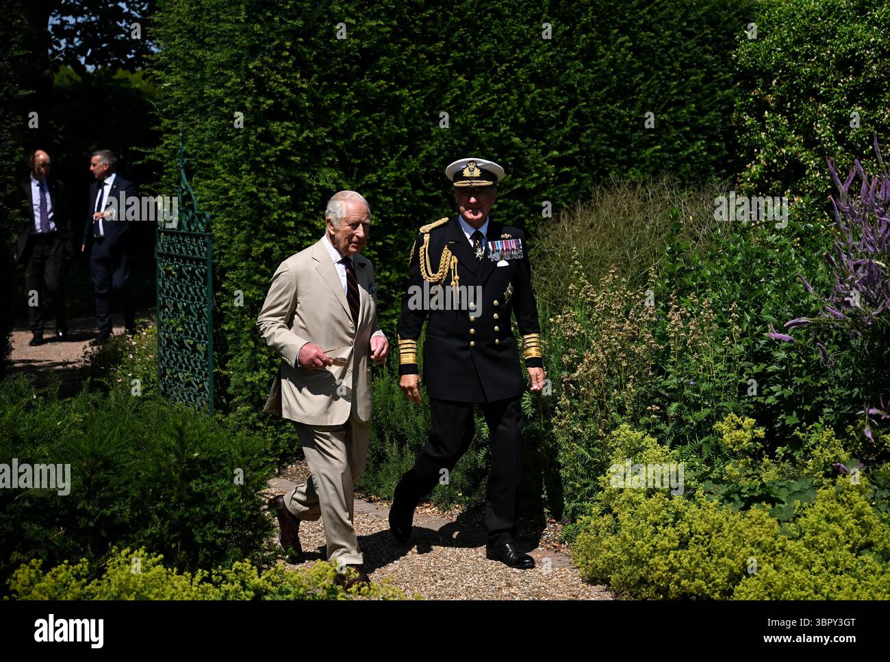 King Charles III is accompanied by Lord Warden and Admiral of the ...
