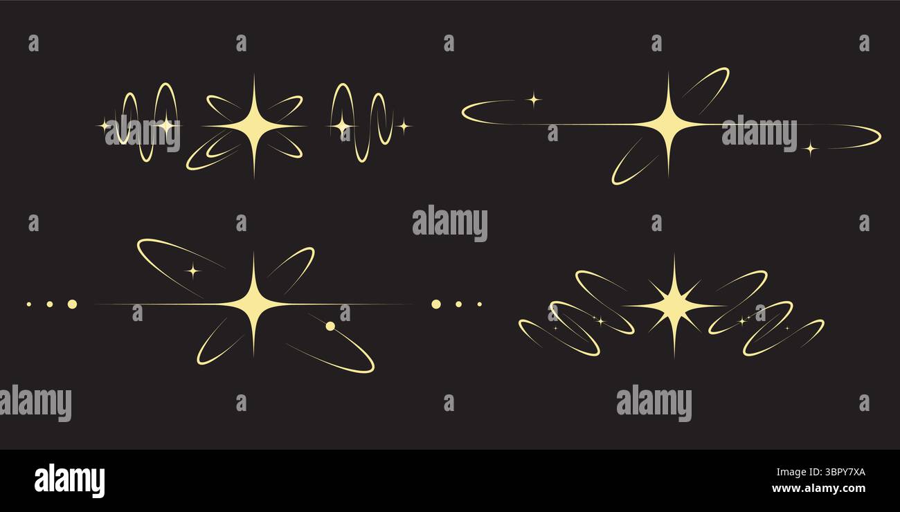 Fantasy esoteric vector set with spiritual borders magic frames and ...