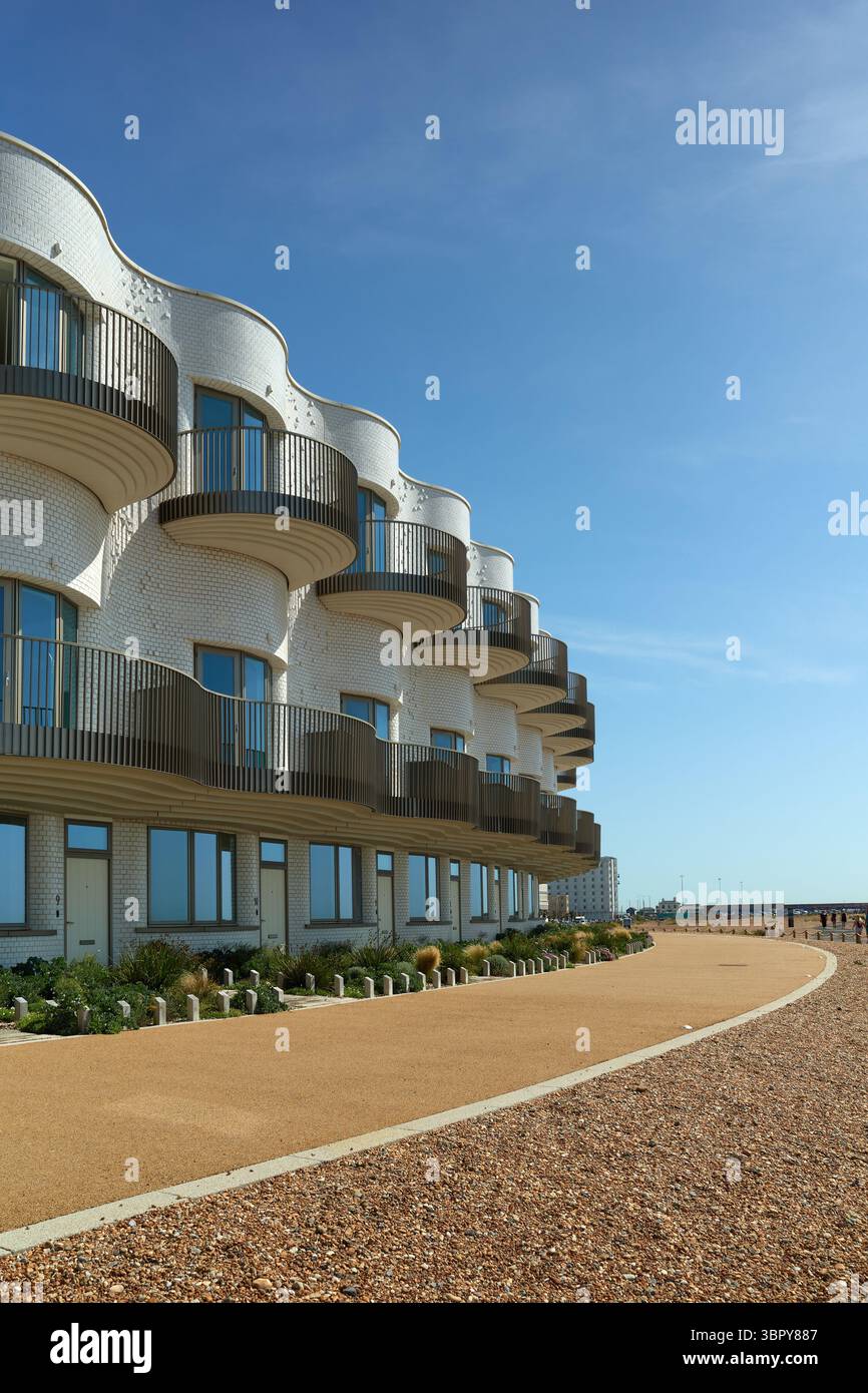 The Shoreline Development on Folkestone beach, Folkestone, Kent,UK ...