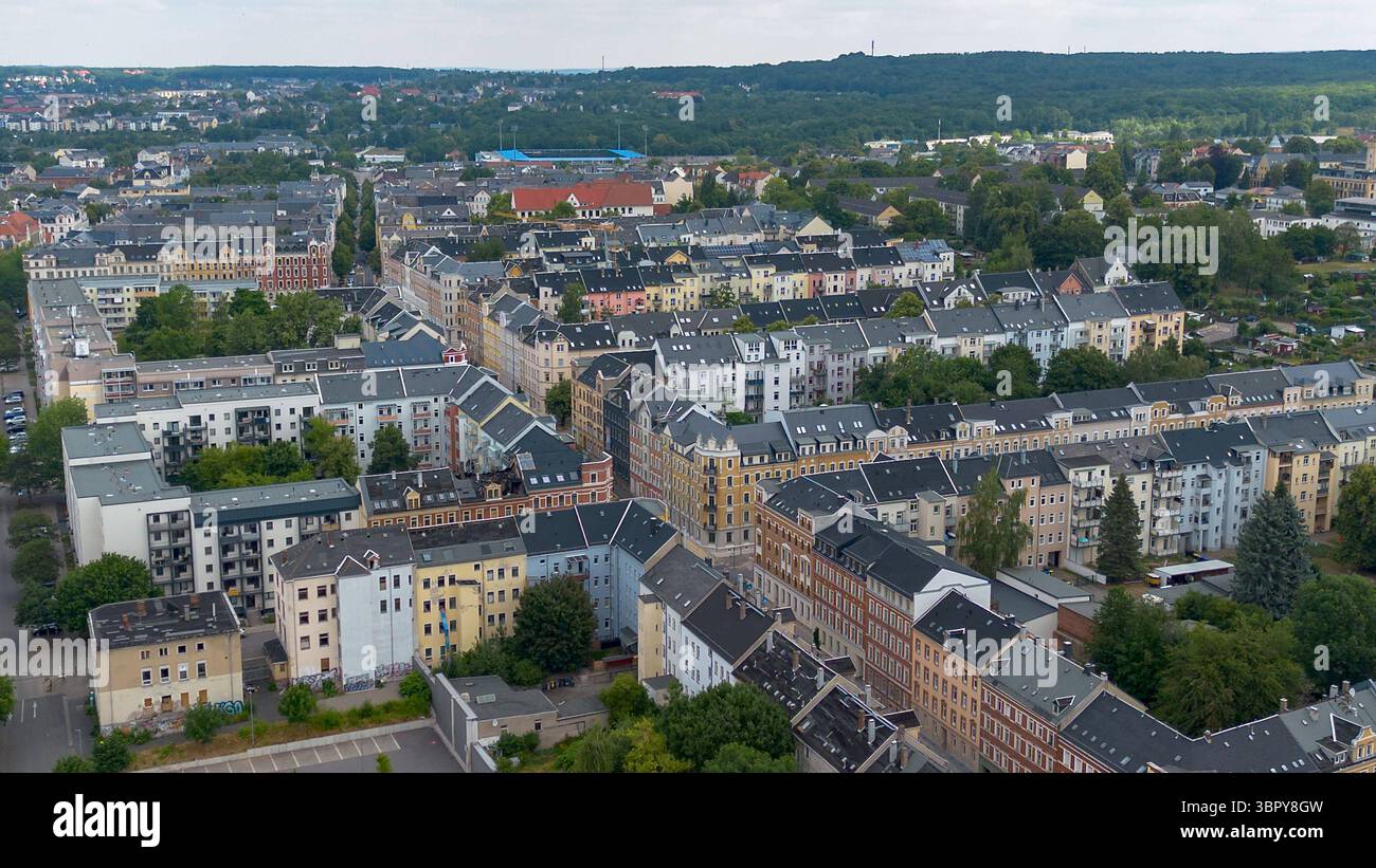 Luftbild, Innenstadt, 10.07.2025, Chemnitz, Luftbild, Blick auf den ...
