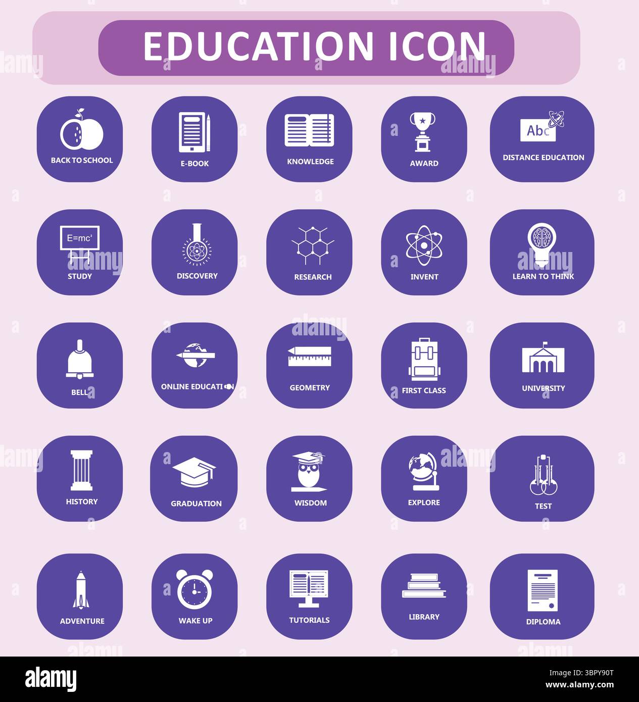 Set icons education online Stock Vector Images - Alamy