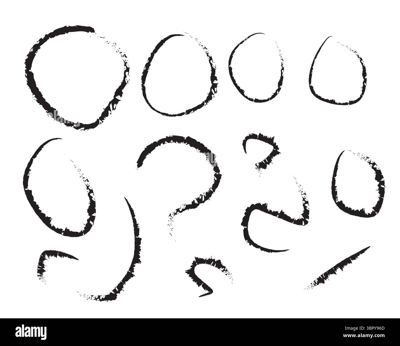 Creative Paint Brush Stroke Set for Digital Art and Design Stock Vector ...