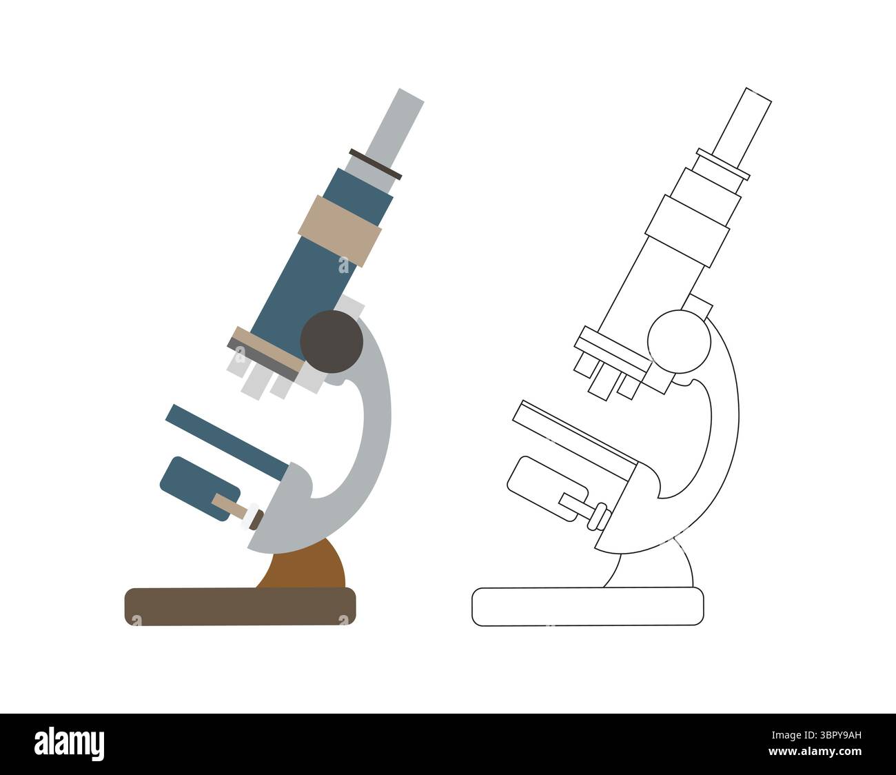 Drawing of microscope line art Stock Vector Image & Art - Alamy