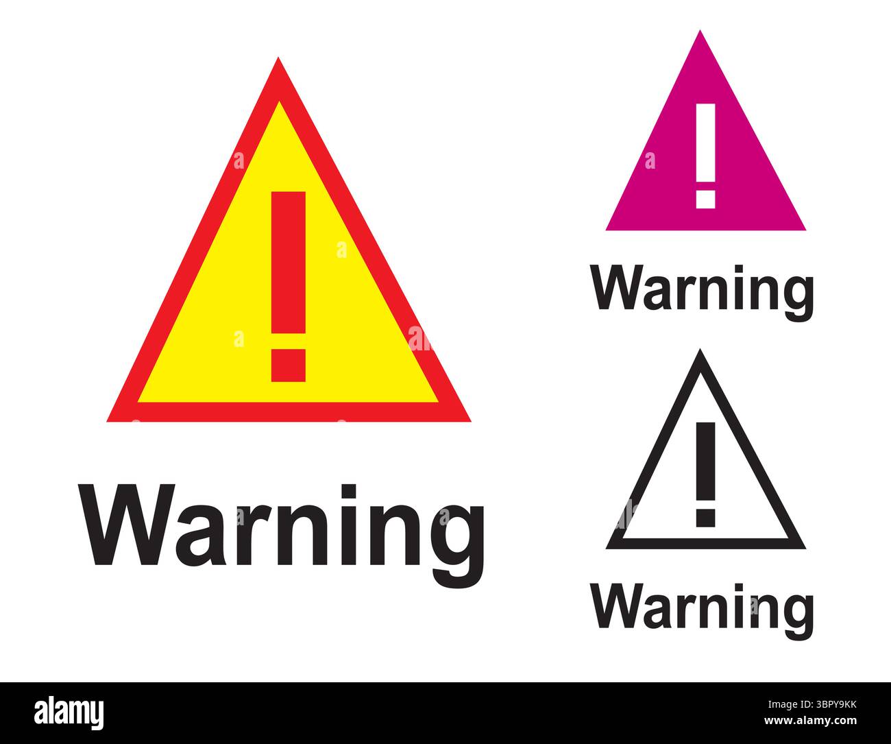 Icon warning alert Stock Vector Images - Alamy