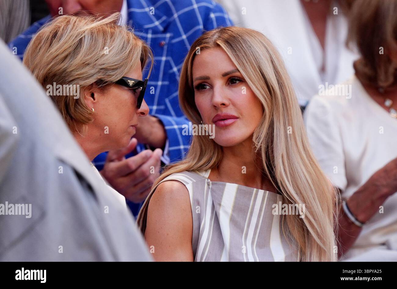 Ellie Goulding (right) in the Royal Box on day eleven of the 2025 ...