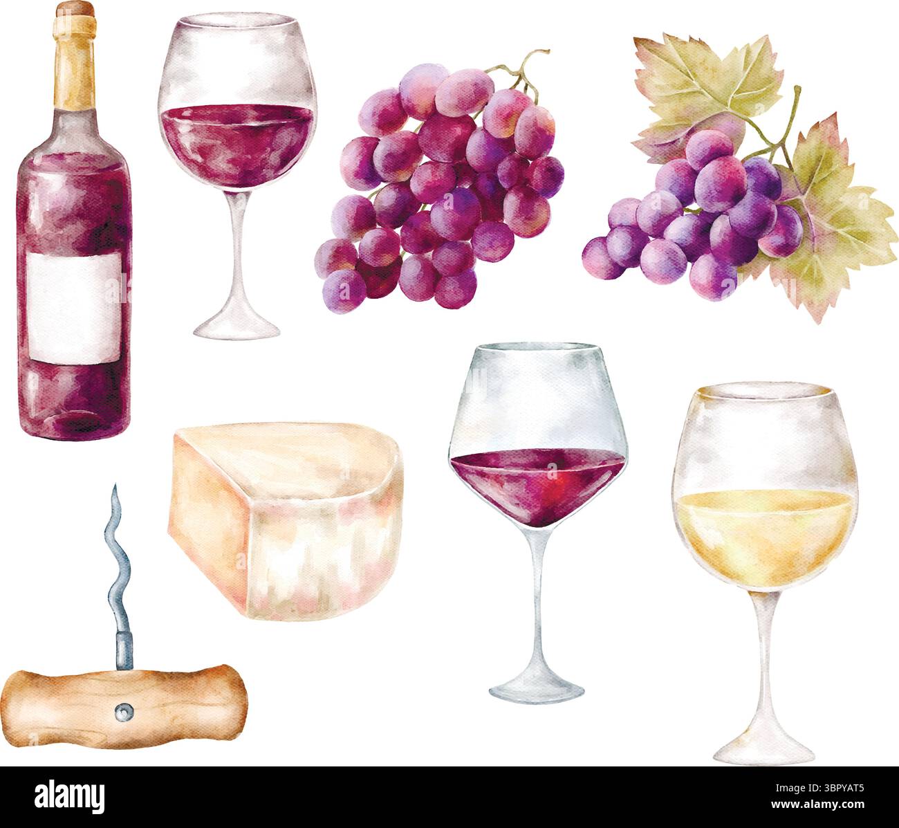 Watercolor cheese Stock Vector Images - Alamy