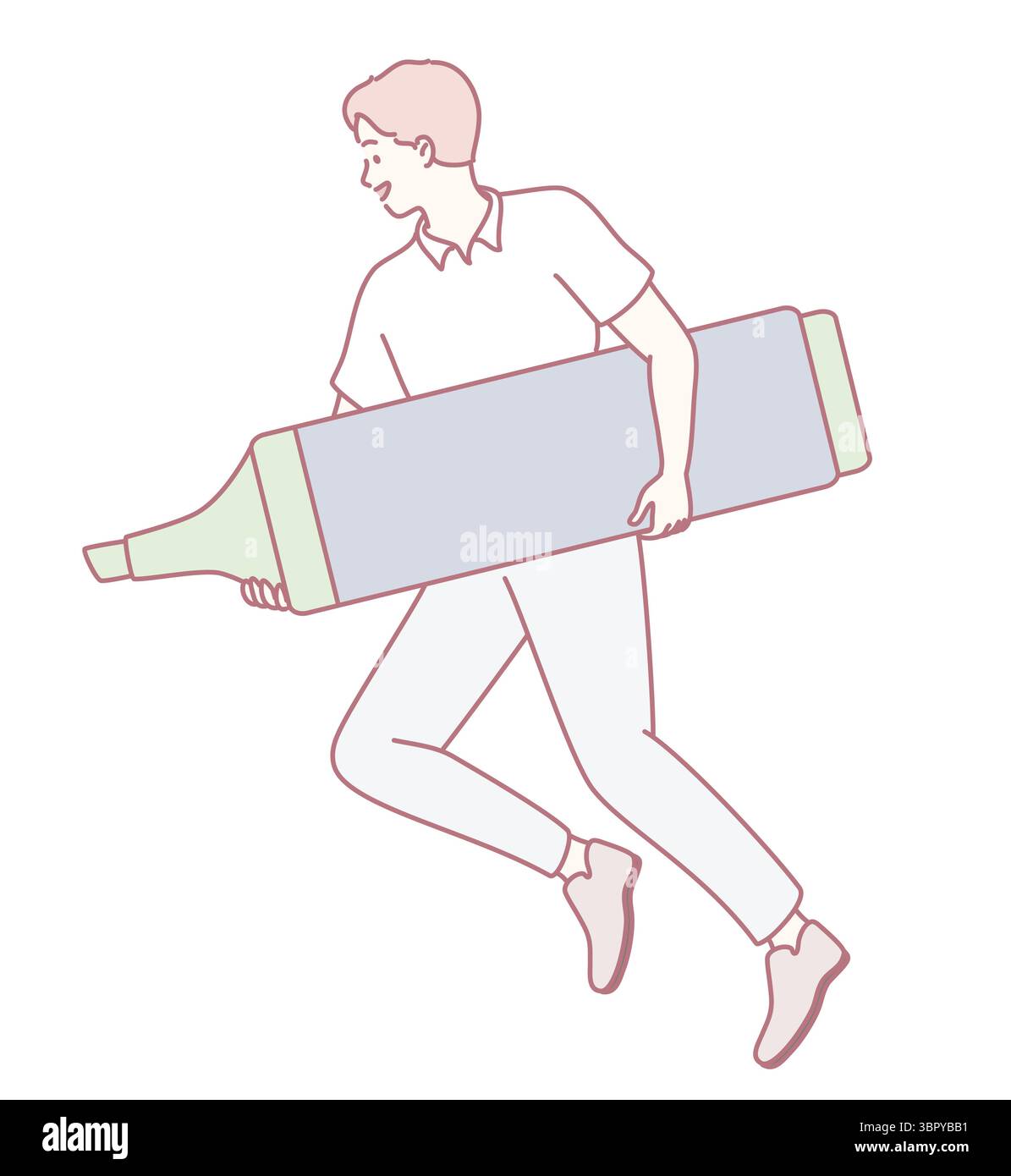 A whimsical and playful illustration depicting a person full of energy ...