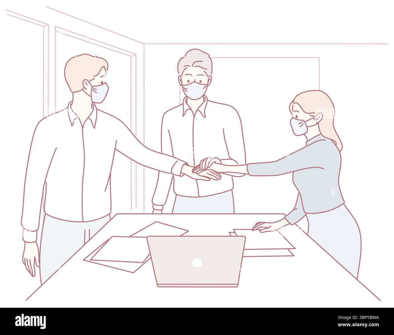 A group of professionals engaged in a business meeting while diligently ...