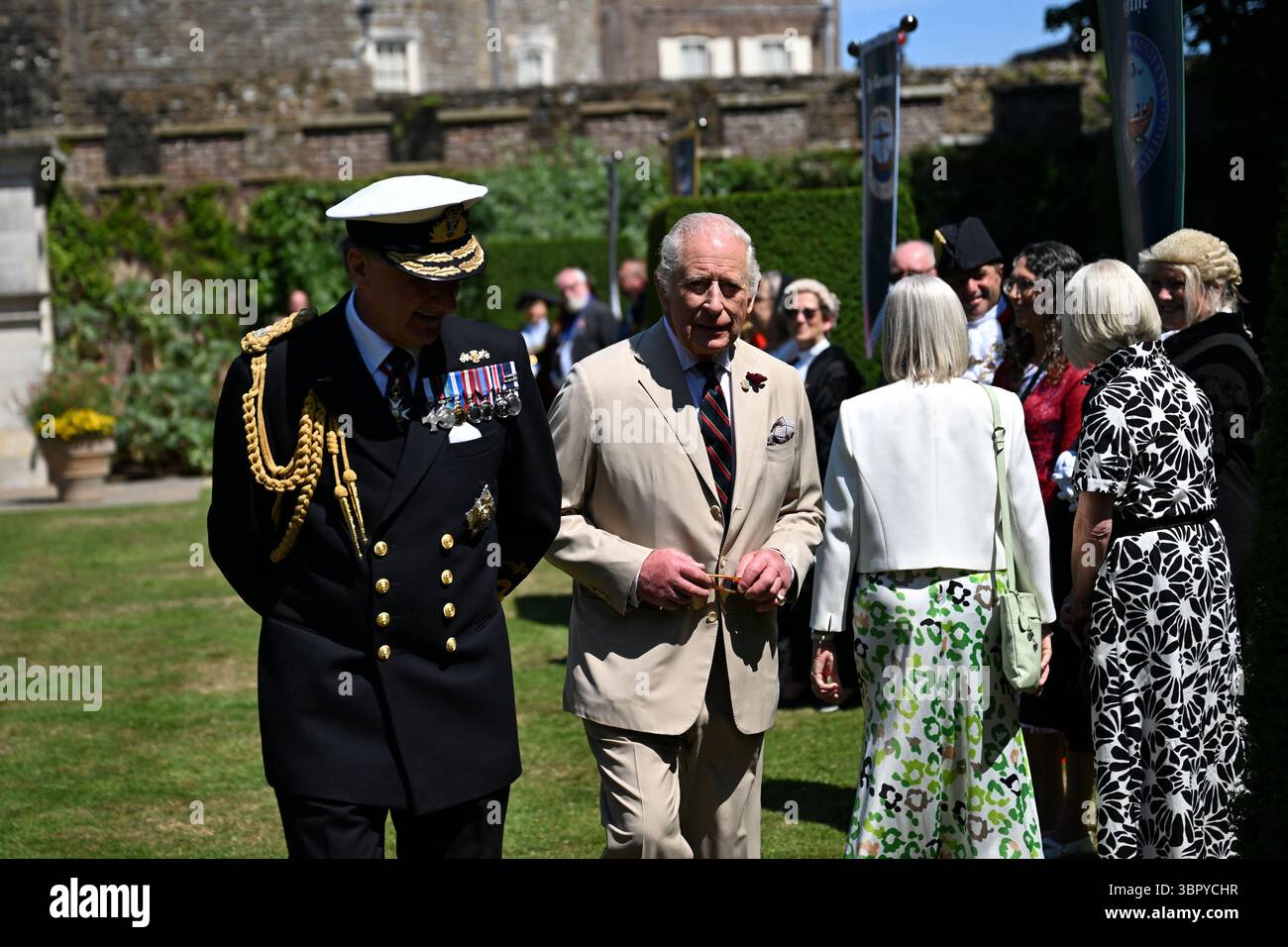 King Charles III is accompanied by Lord Warden and Admiral of the ...