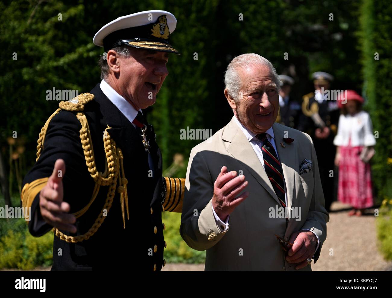 King Charles III is accompanied by Lord Warden and Admiral of the ...