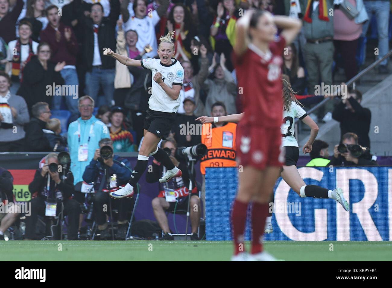 Lea Schuller (Germany Women) celebrates after scoring his teams second ...