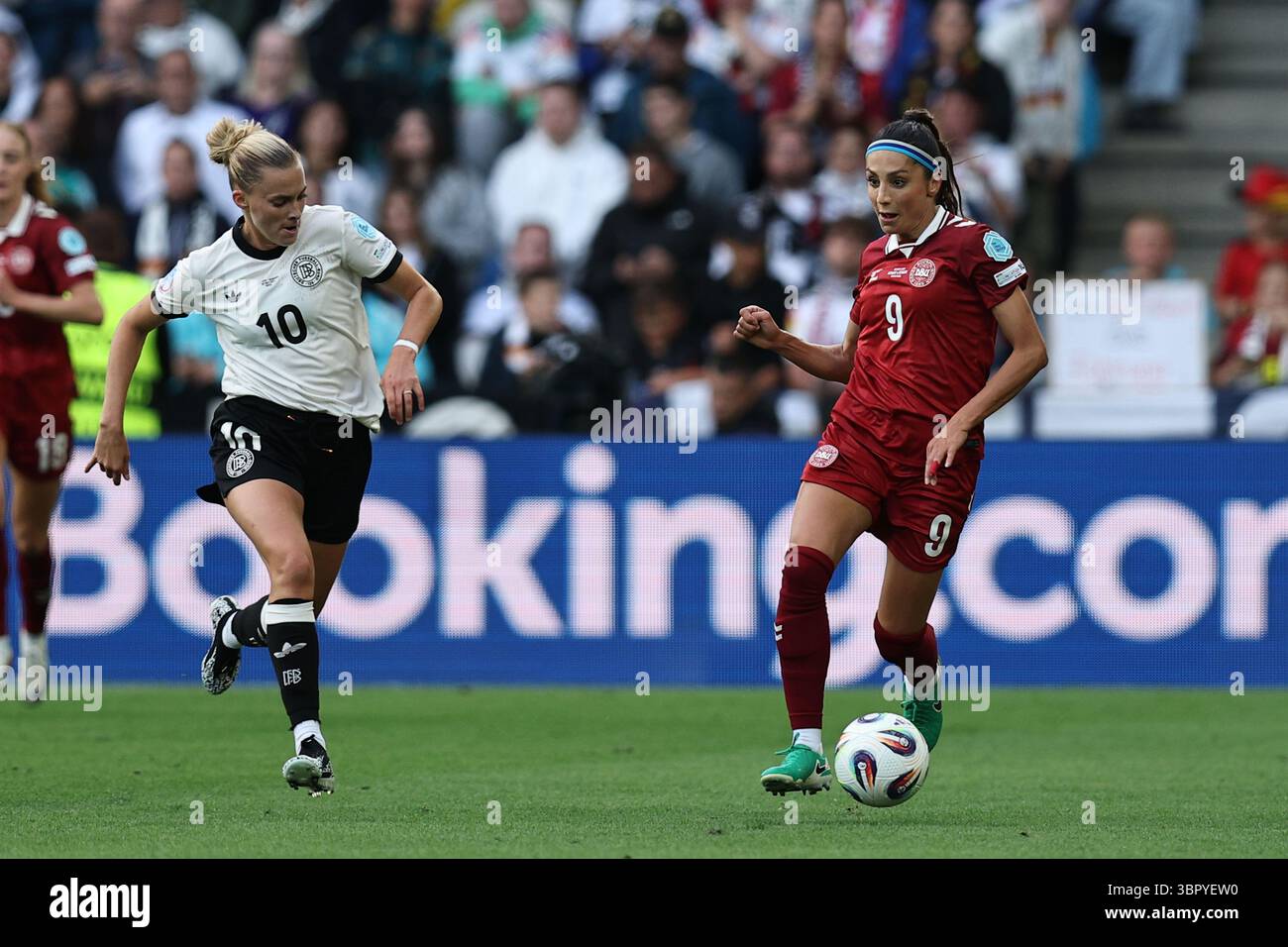 Nadia Nadim (Denmark Women)Laura Freigang (Germany Women) during the ...