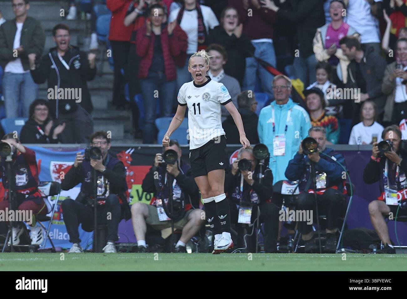 Lea Schuller (Germany Women) celebrates after scoring his teams second ...