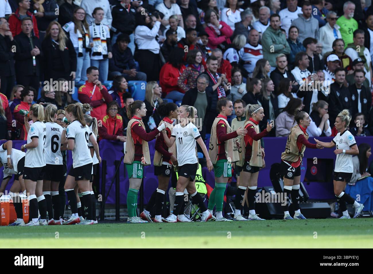Lea Schuller (Germany Women) celebrates after scoring his teams second ...