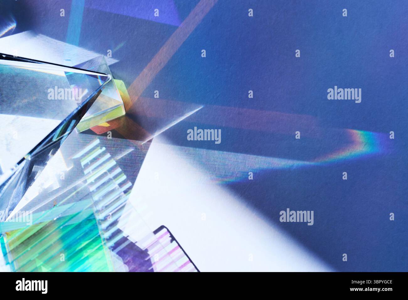 Prismatic Refractions. Abstract reflections of light through prisms ...