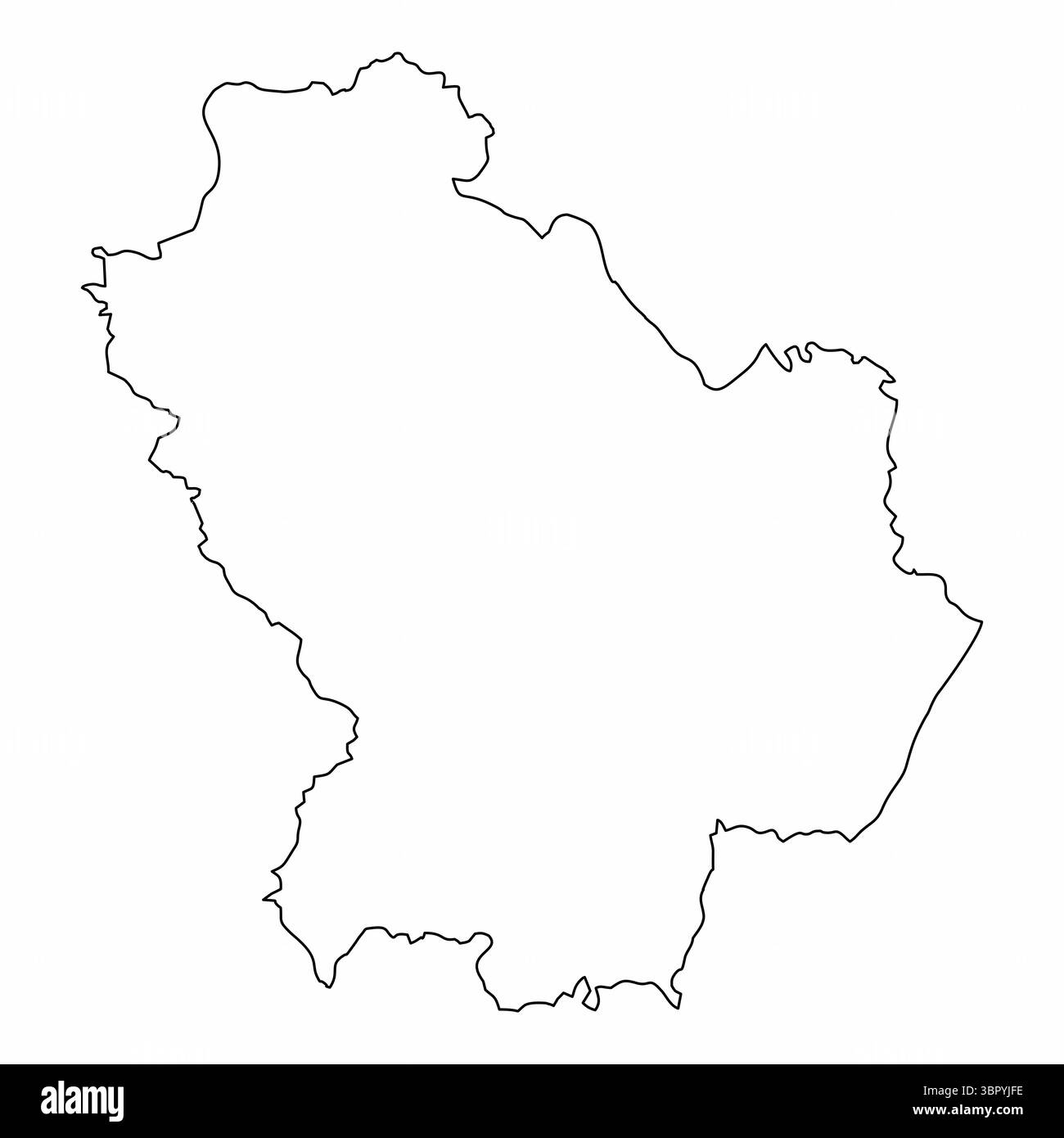 Basilicata outline map isolated on white background Stock Vector Image ...