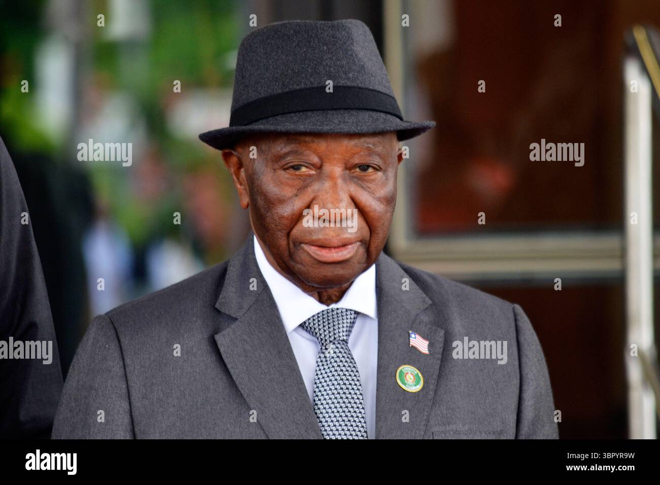 FILE - Liberia's President Joseph Boakai poses for a photo, prior to ...