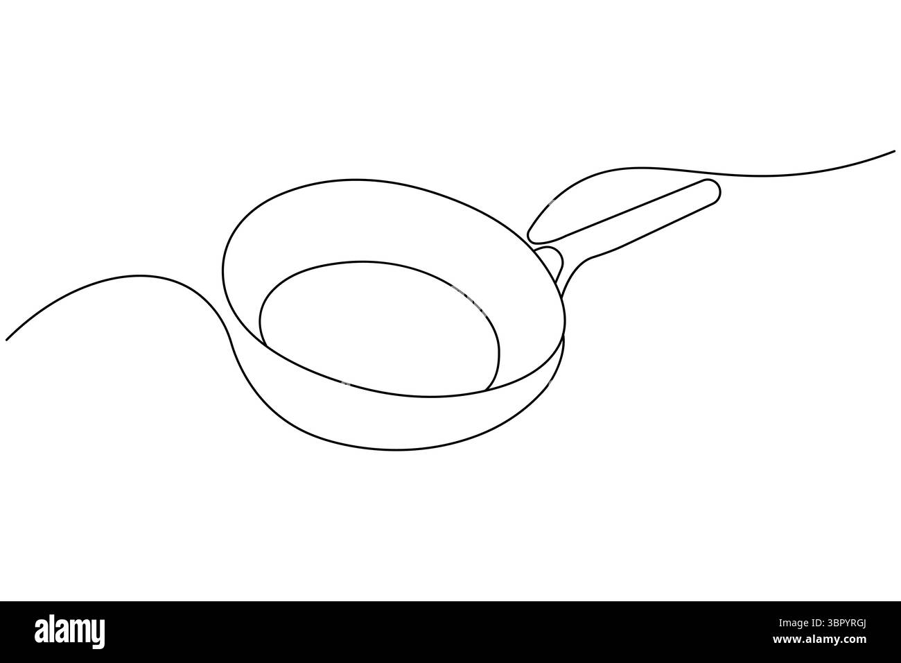 Frying pan continuous one hi-res stock photography and images - Alamy