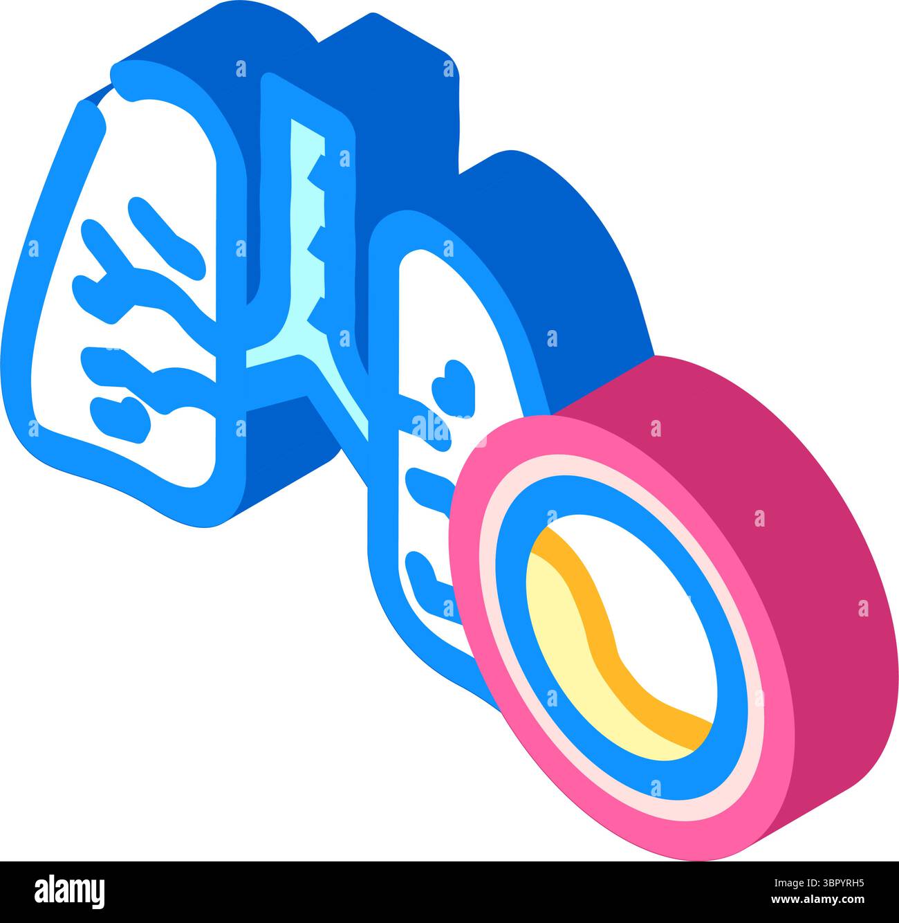 cystic fibrosis disease isometric icon vector illustration Stock Vector ...