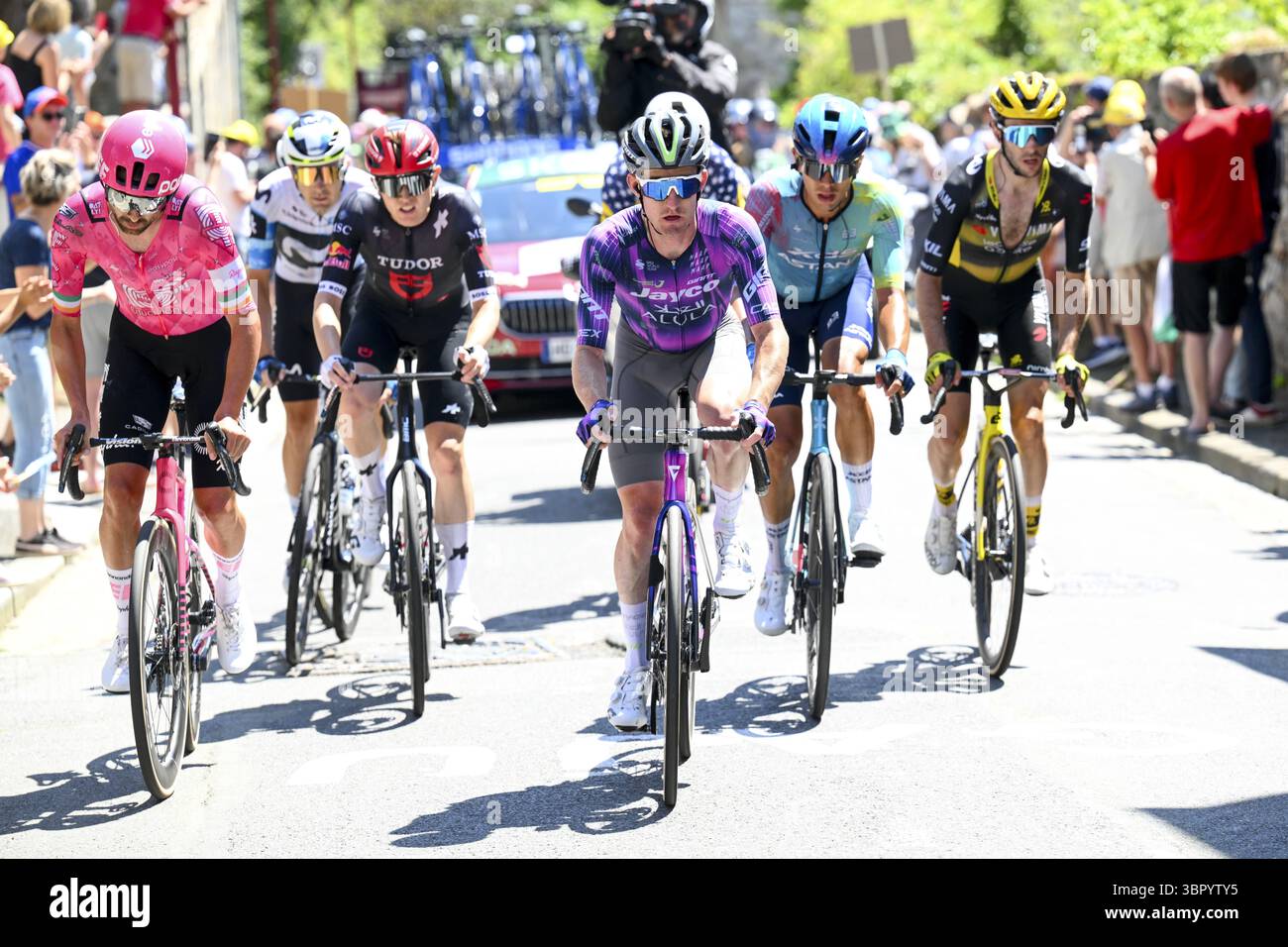 Irish Ben Healy of EF Education-EasyPost, American William Barta of ...