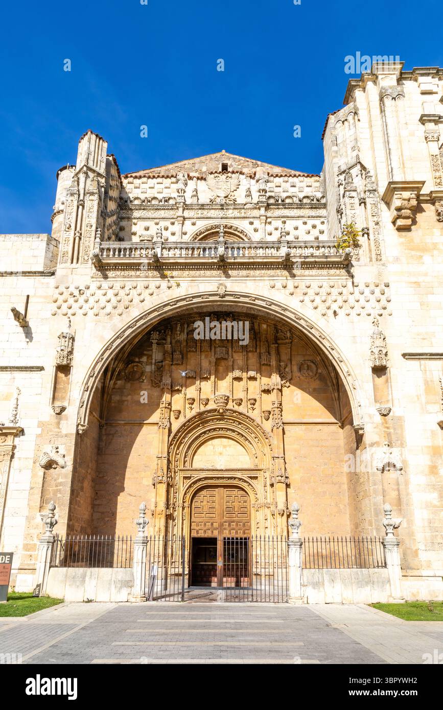 Exterior facade of the convent of san Mark in the city of Leon, Spain ...