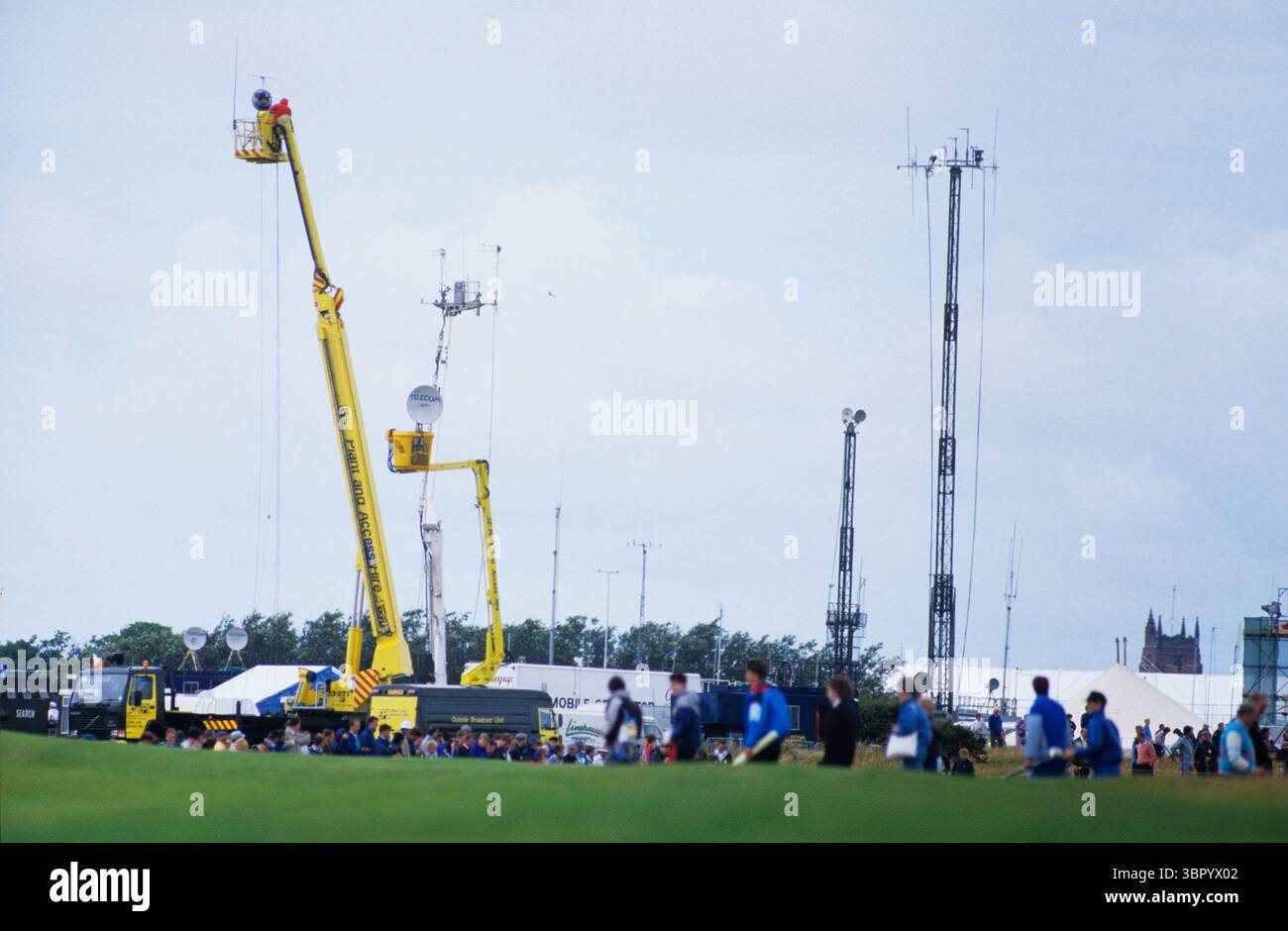 THE OPEN CHAMPIONSHIP 1988 Television cameras on cranes and BBC ...