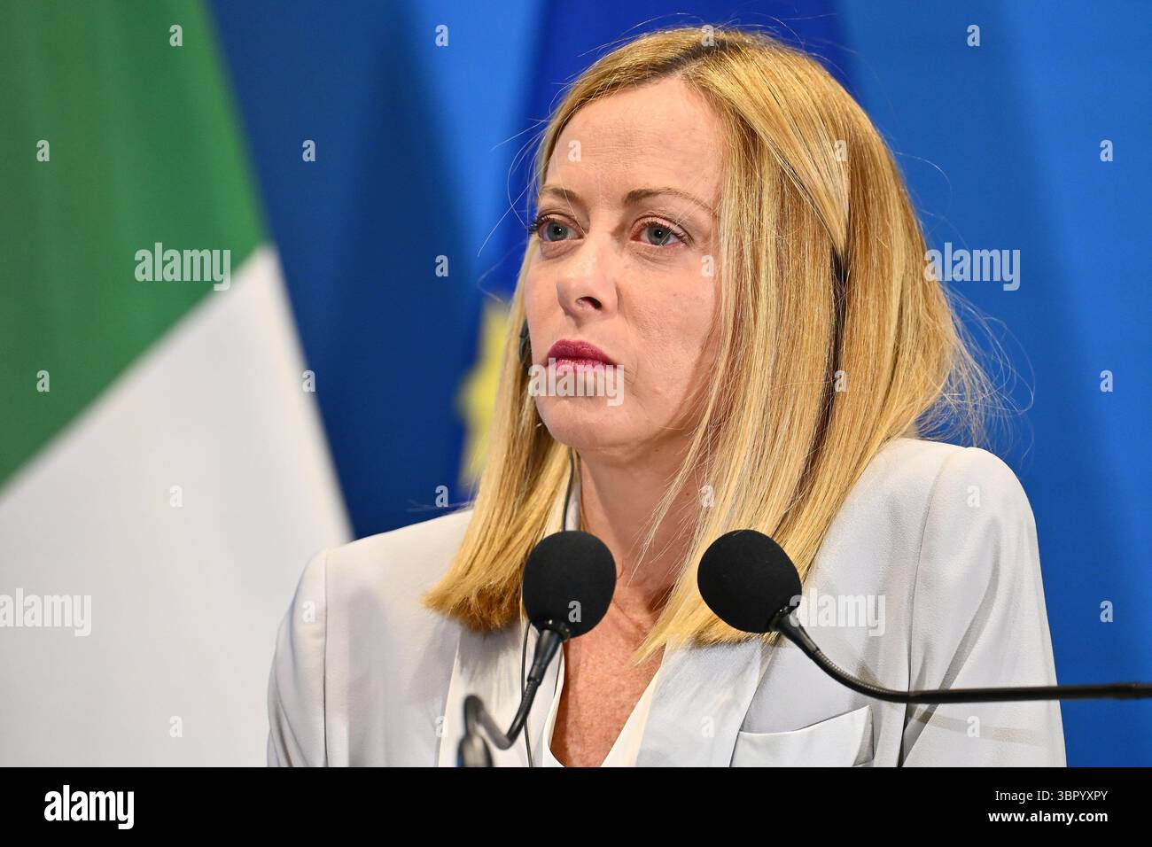 Giorgia Meloni, Italian Prime Minister, participate in the Ukraine ...