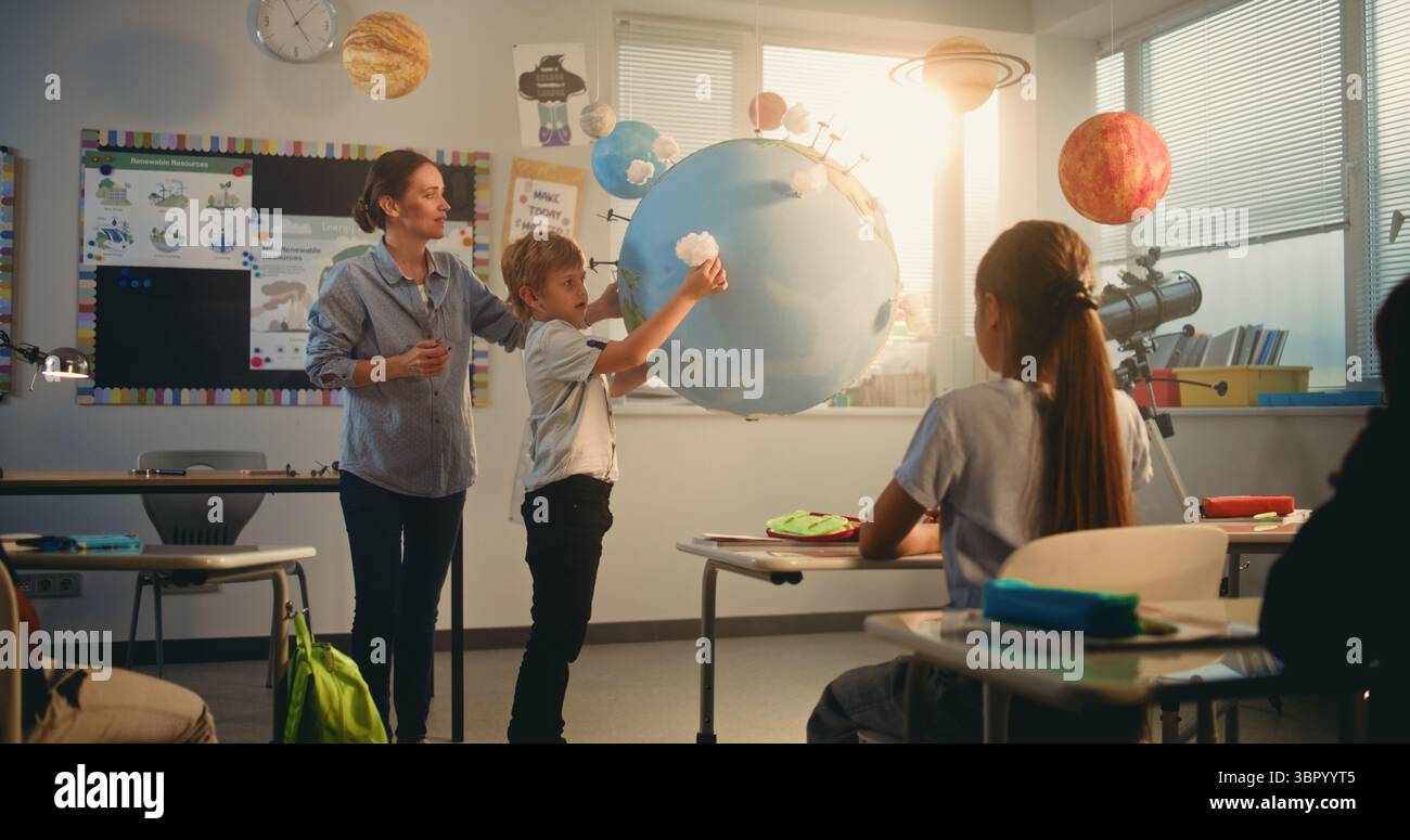 Renewable energy stem class elementary hi-res stock photography and ...