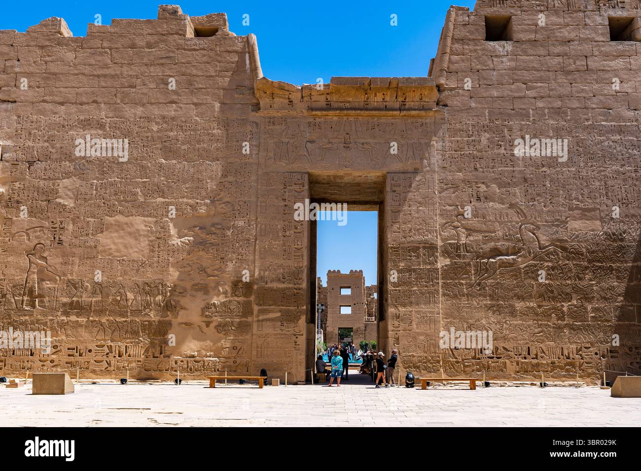 The Eastern High Gate, also known as the Migdol Gate, at Medinet Habu ...