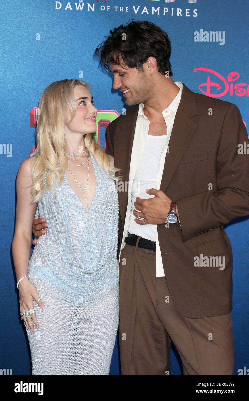 Ca. 08th July, 2025. Meg Donnelly, Drake Rodger at arrivals for ZOMBIES ...