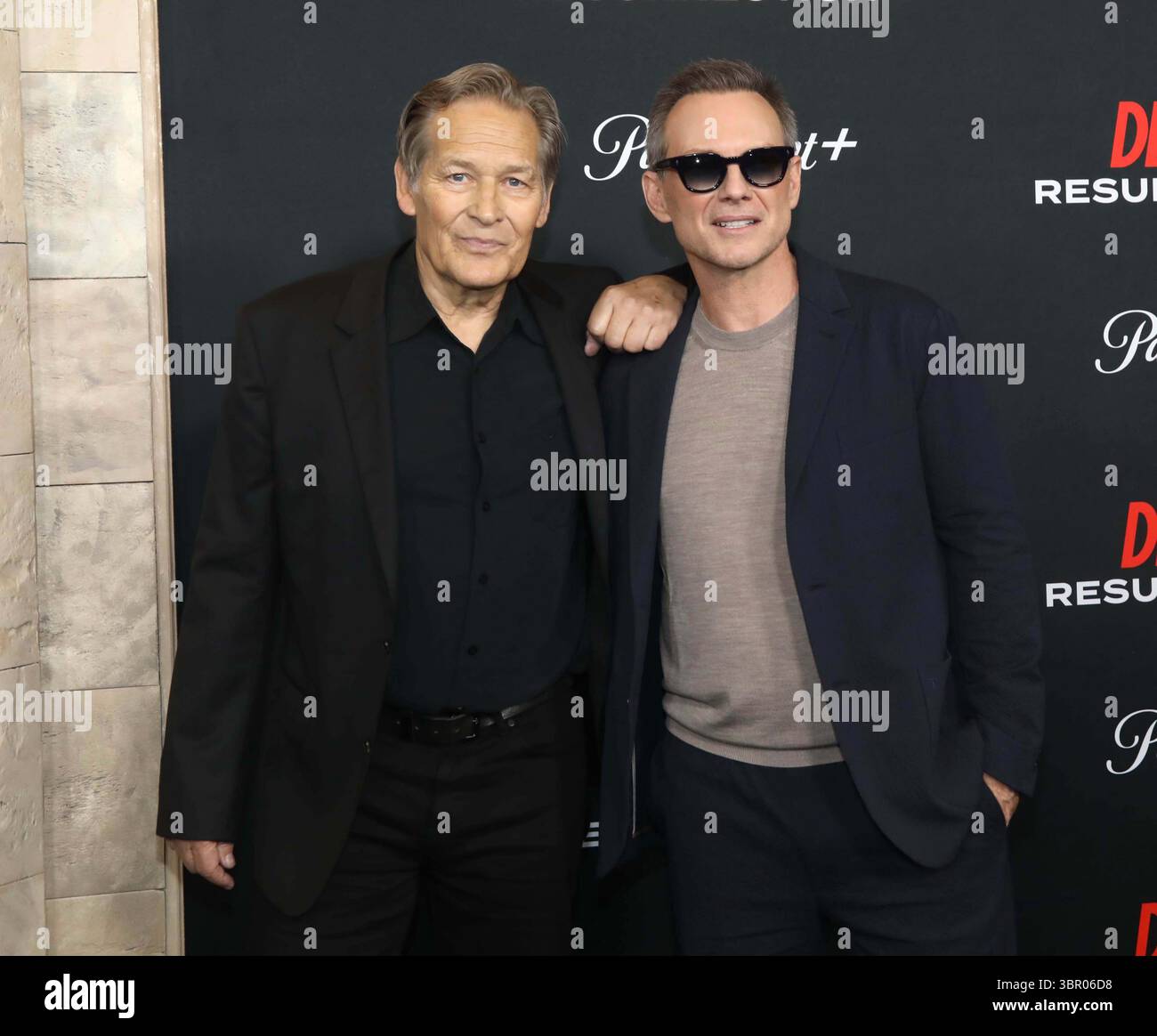 July 9, 2025, New York, New York, USA: Actors JAMES REMAR and CHRISTIAN SLATER seen at the ...