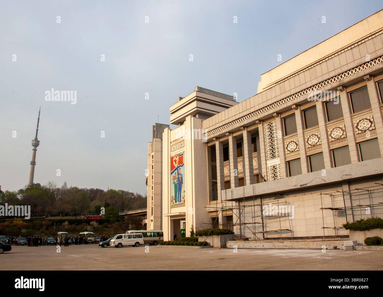 Entrance of the Kim il Sung stadium, DGC, Pyongyang, North Korea Stock ...
