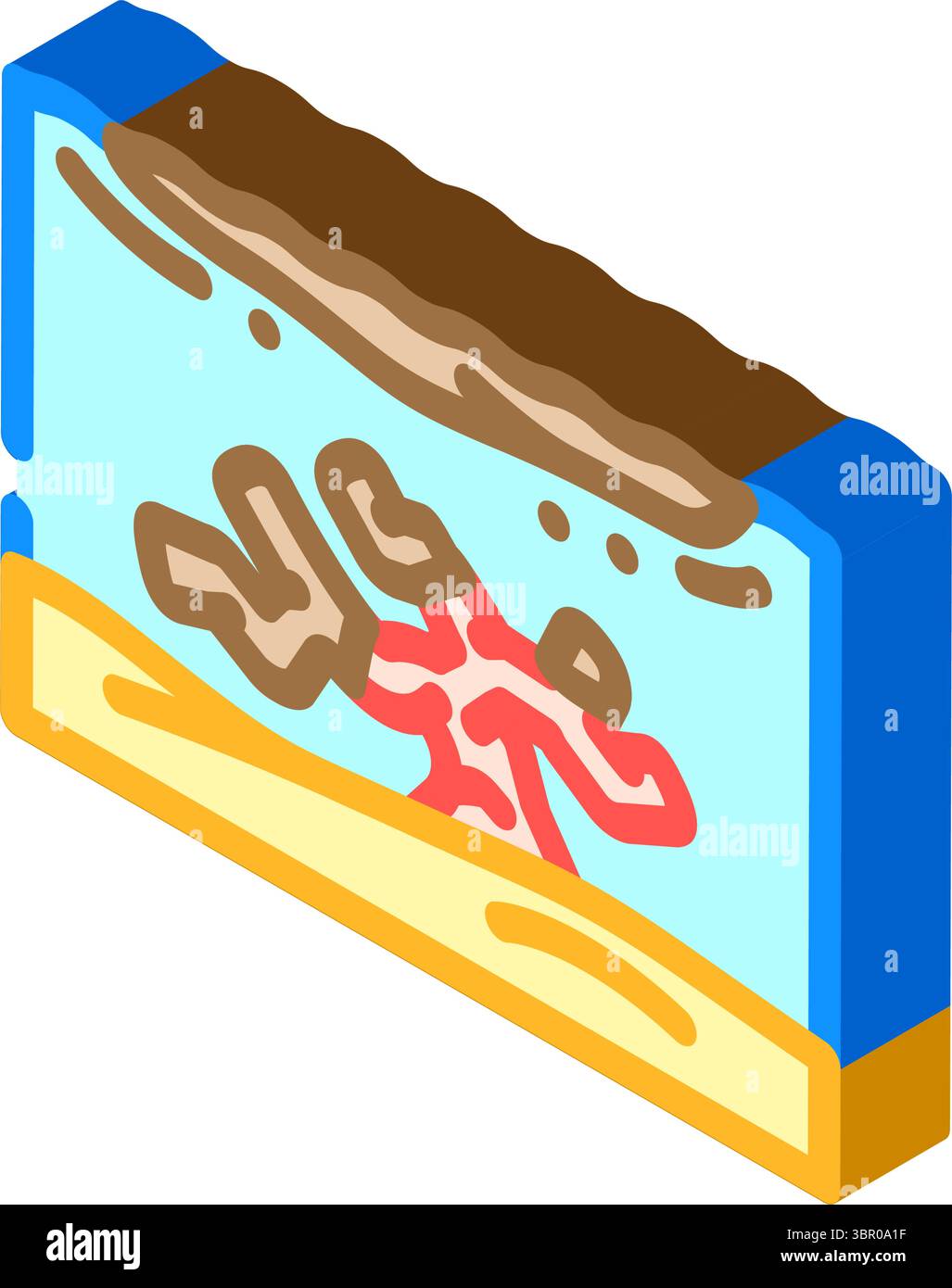 spill damage coral reef isometric icon vector illustration Stock Vector ...