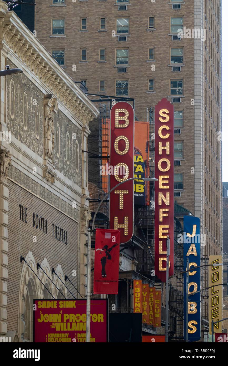"John Proctor is the Villain" Marquee at The Booth Theatre in Times ...