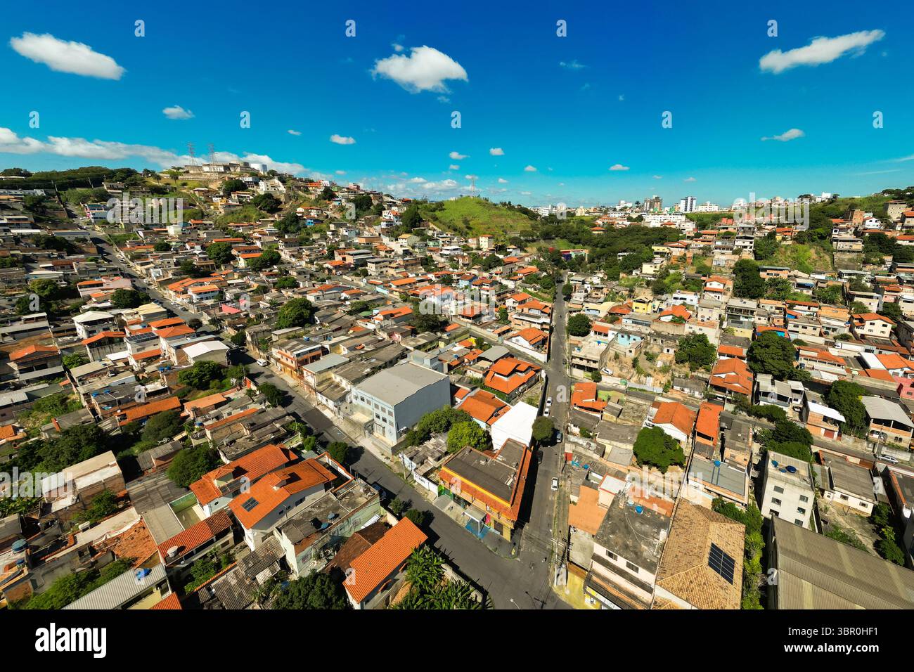 Aerial View of Suburban Neighborhood in Belo Horizonte City, Brazil ...