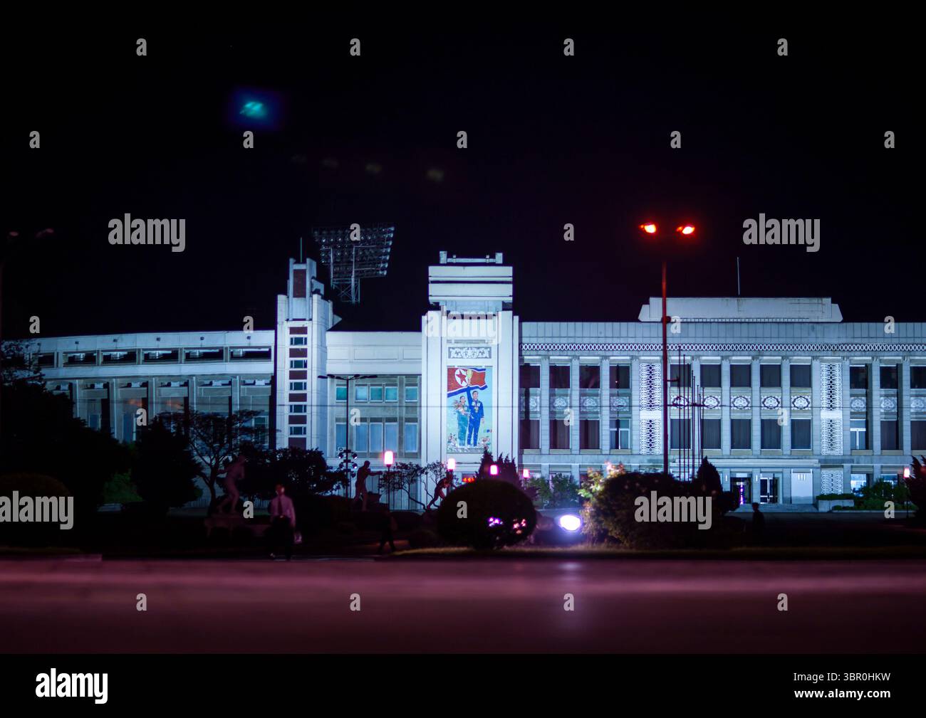Rungrado first of may stadium at night, DGC, Pyongyang, North Korea ...
