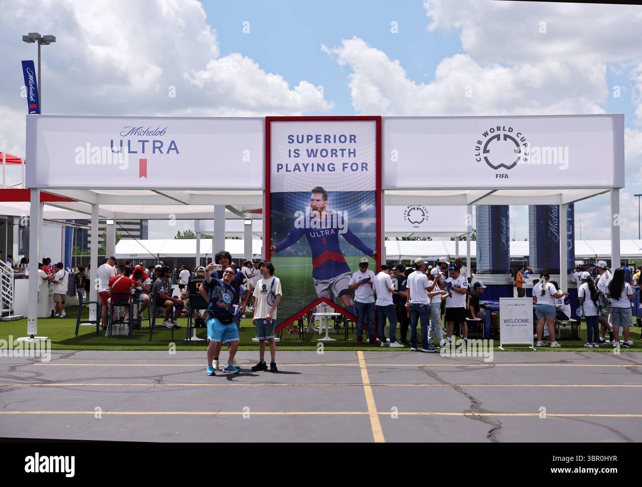New Jersey, USA. 9th July, 2025. A Lionel Messi advert for Michelob ...