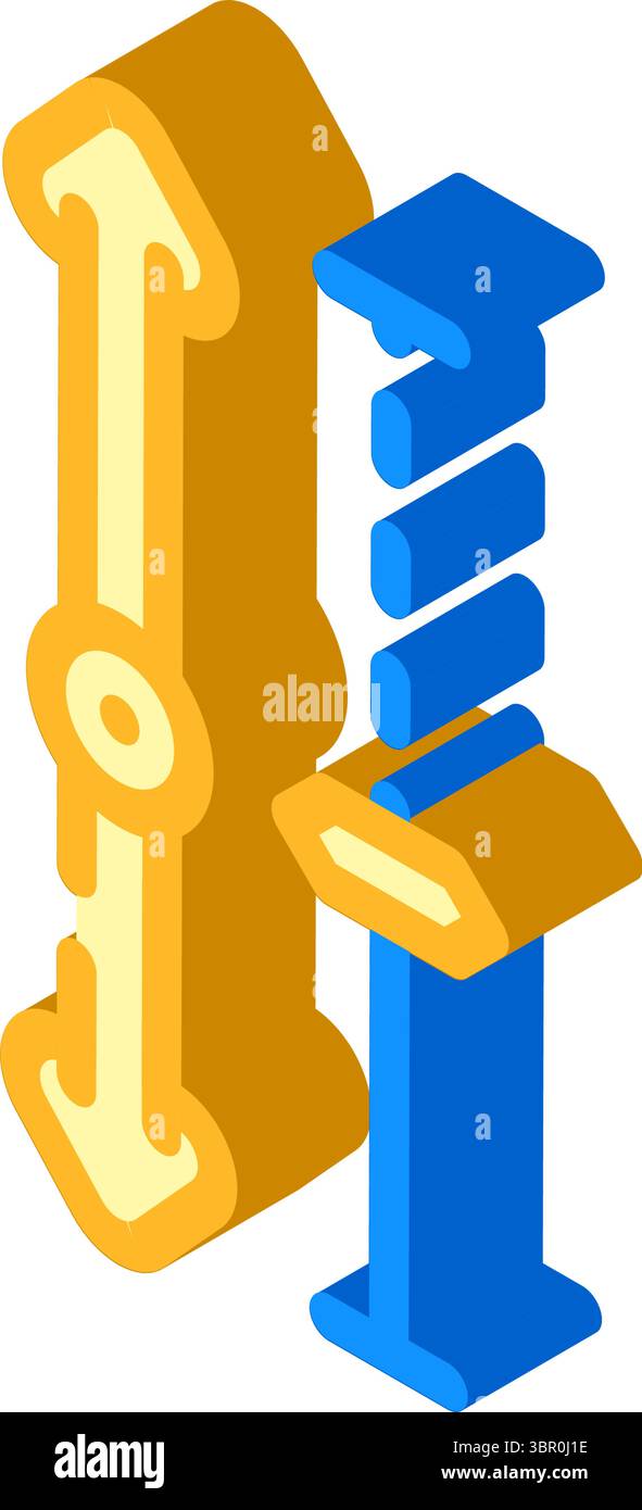 adjustable height isometric icon vector illustration Stock Vector Image ...