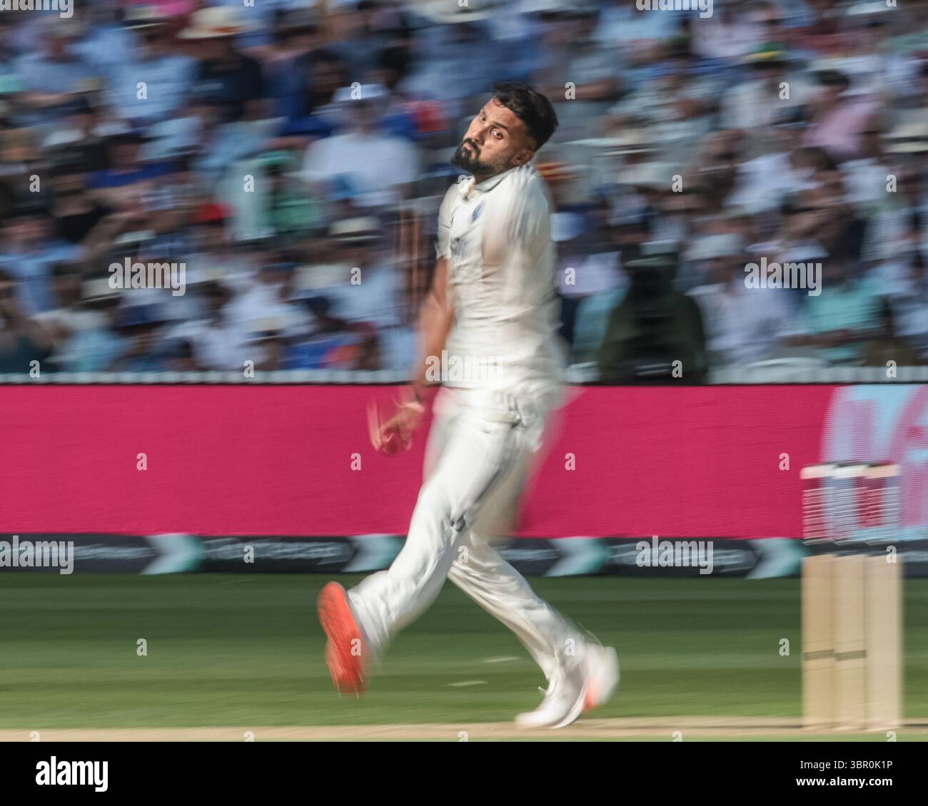 Akash Deep of India delivers the ball during the 3rd Rothesay Test ...