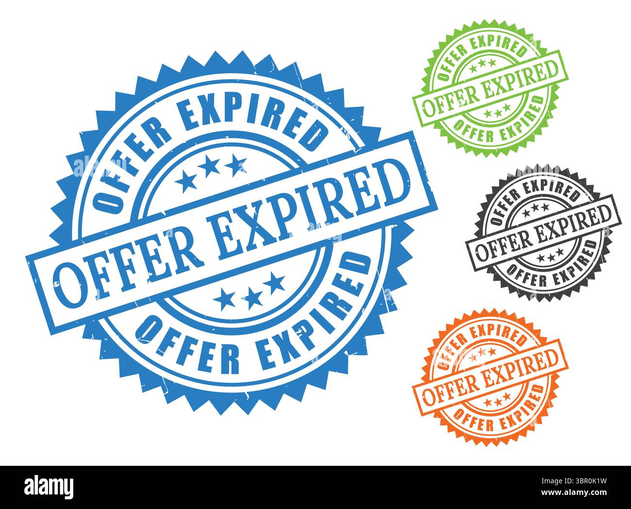 A Time,Sensitive Offer Expired Seals, Grunge Rubber Stamp Vector Set Stock Vector Image & Art ...