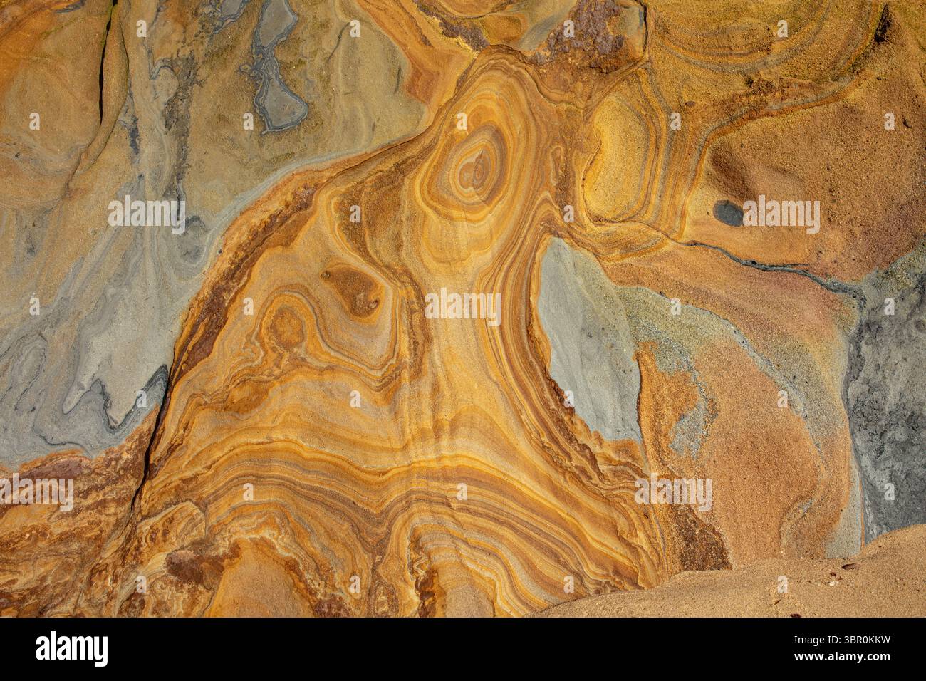 Colorful Layered Sandstone Texture Close-Up Stock Photo - Alamy