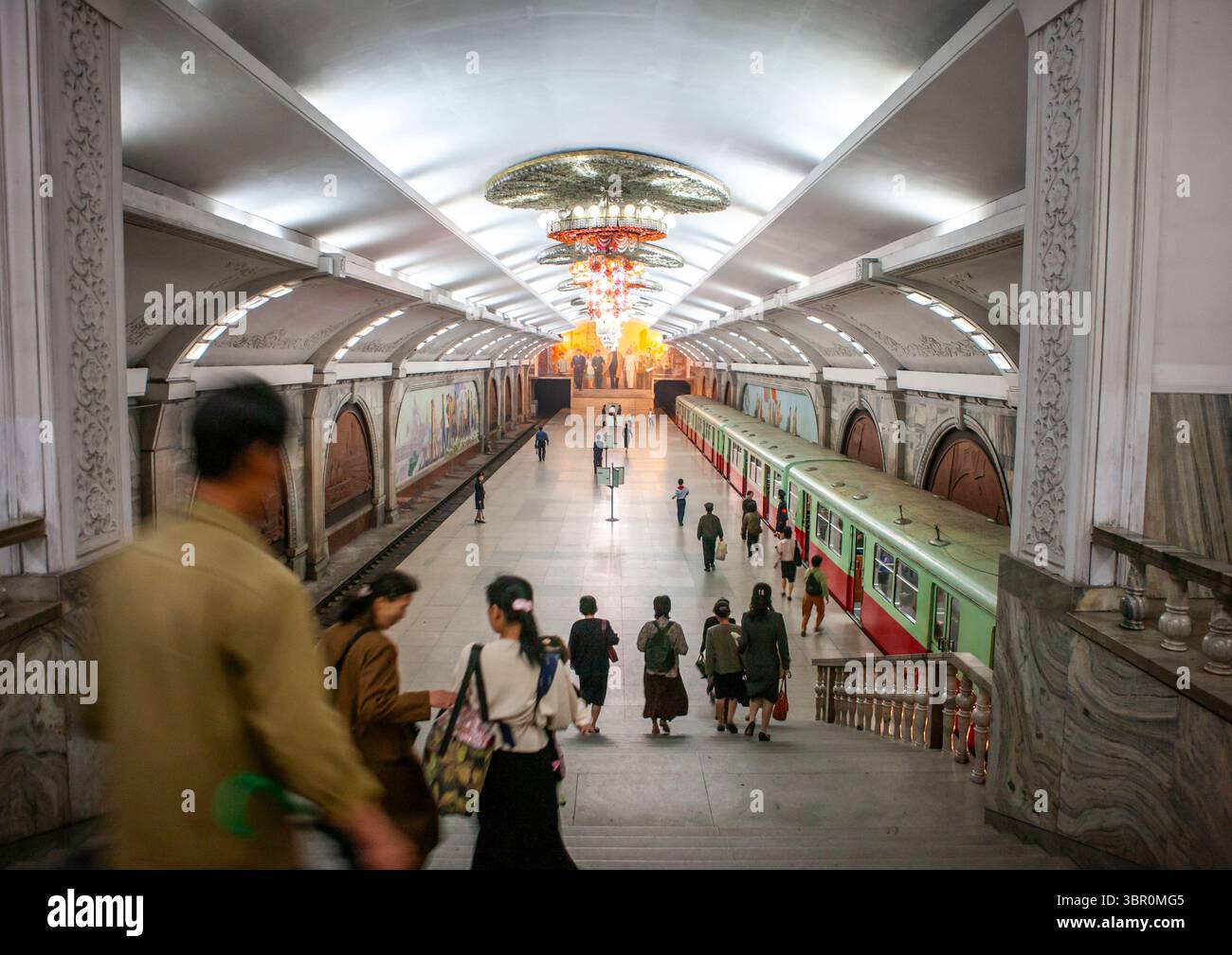 North Korean people in Yonggwang station, DGC, Pyongyang, North Korea ...