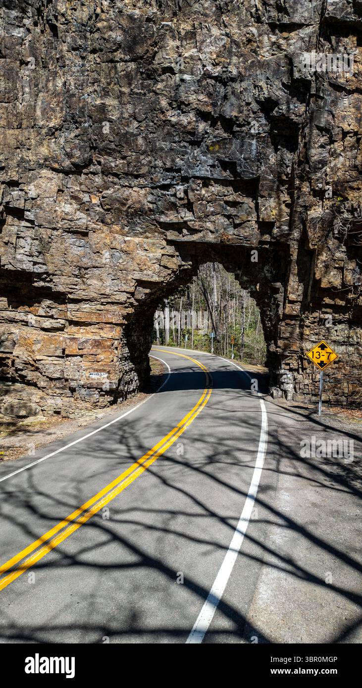 Backbone Rock, a landmark within the Cherokee National Forest in ...