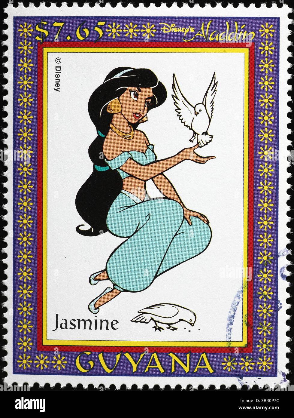 Jasmine, character of movie Aladdin, on postage stamp Stock Photo - Alamy