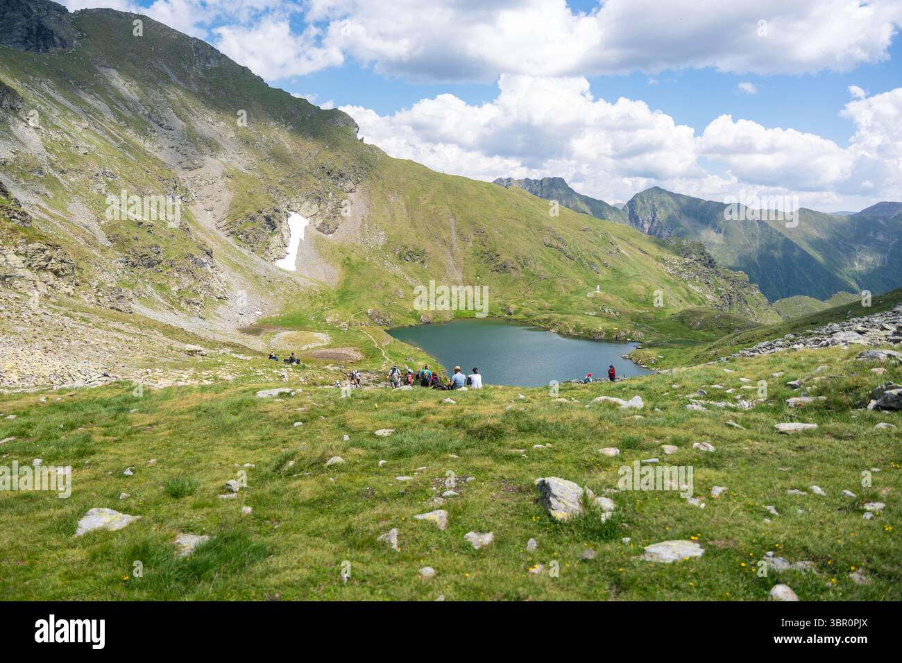 Transfagarasan Fagaras pass in summer. Crossing Carpathian mountains in Romania, Transfagarasan ...