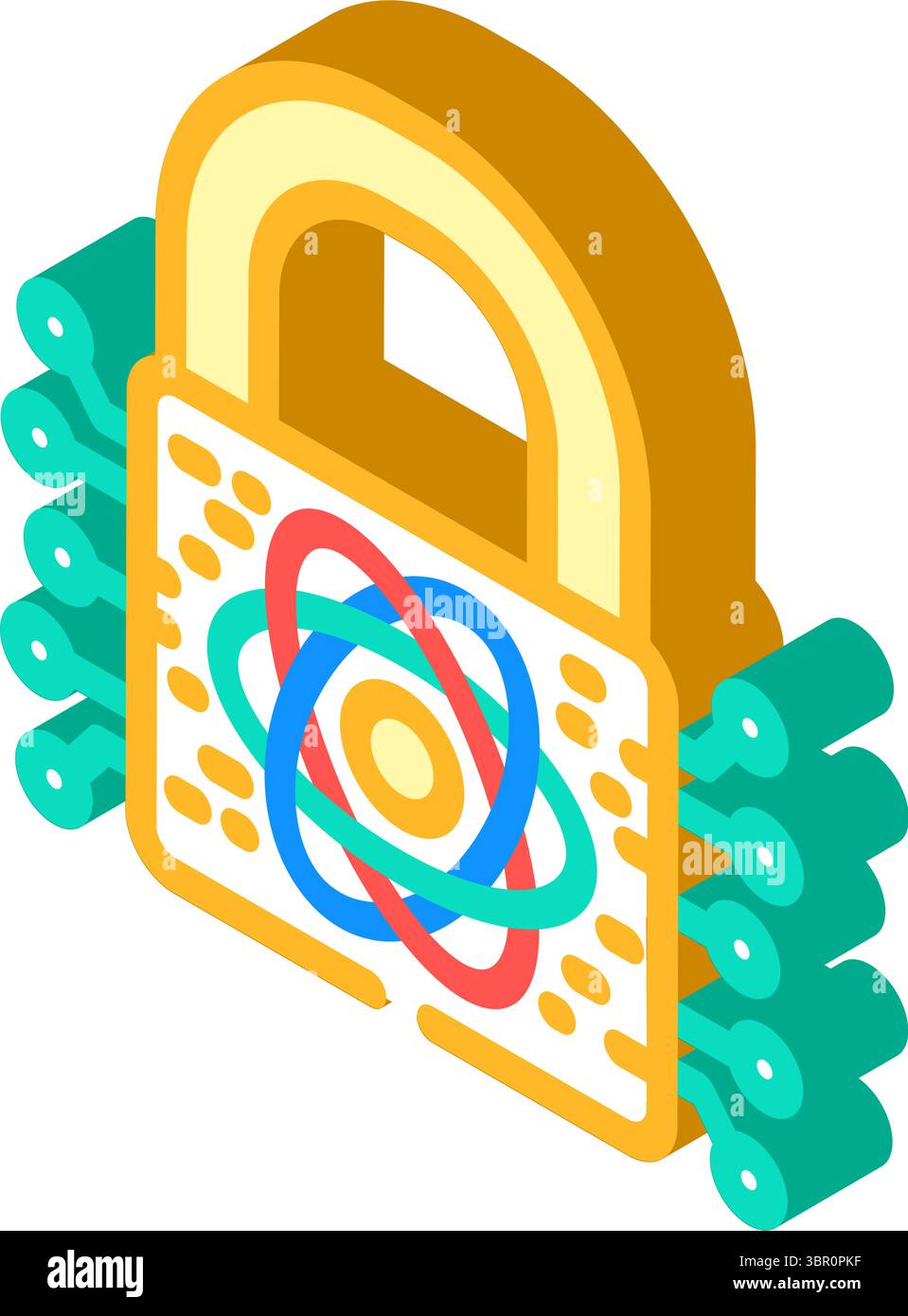 encryption lock quantum computer isometric icon vector illustration Stock Vector Image & Art - Alamy