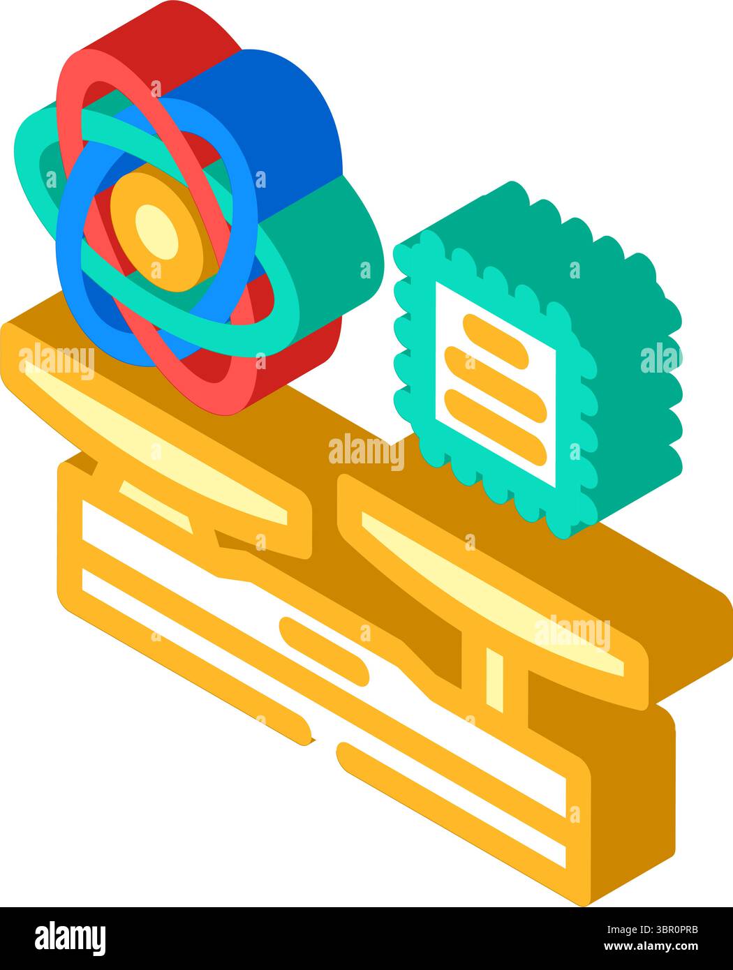 supremacy quantum computer isometric icon vector illustration Stock ...