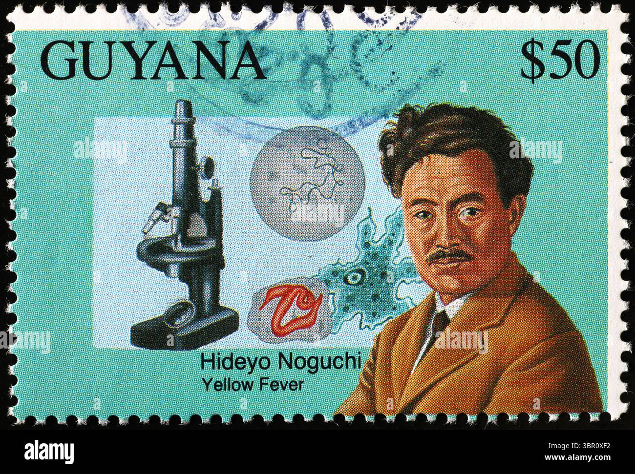 Scientist Hideyo Noguchi on postage stamp of Guyana Stock Photo - Alamy