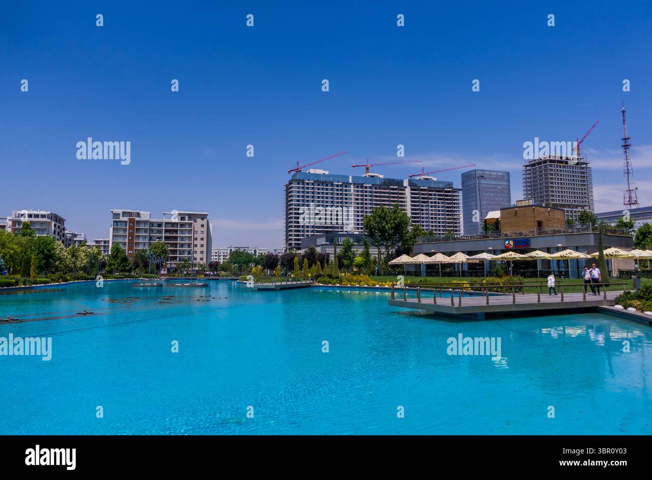 The modern and luxurious City Park in Tashkent, Uzbekistan Stock Photo ...