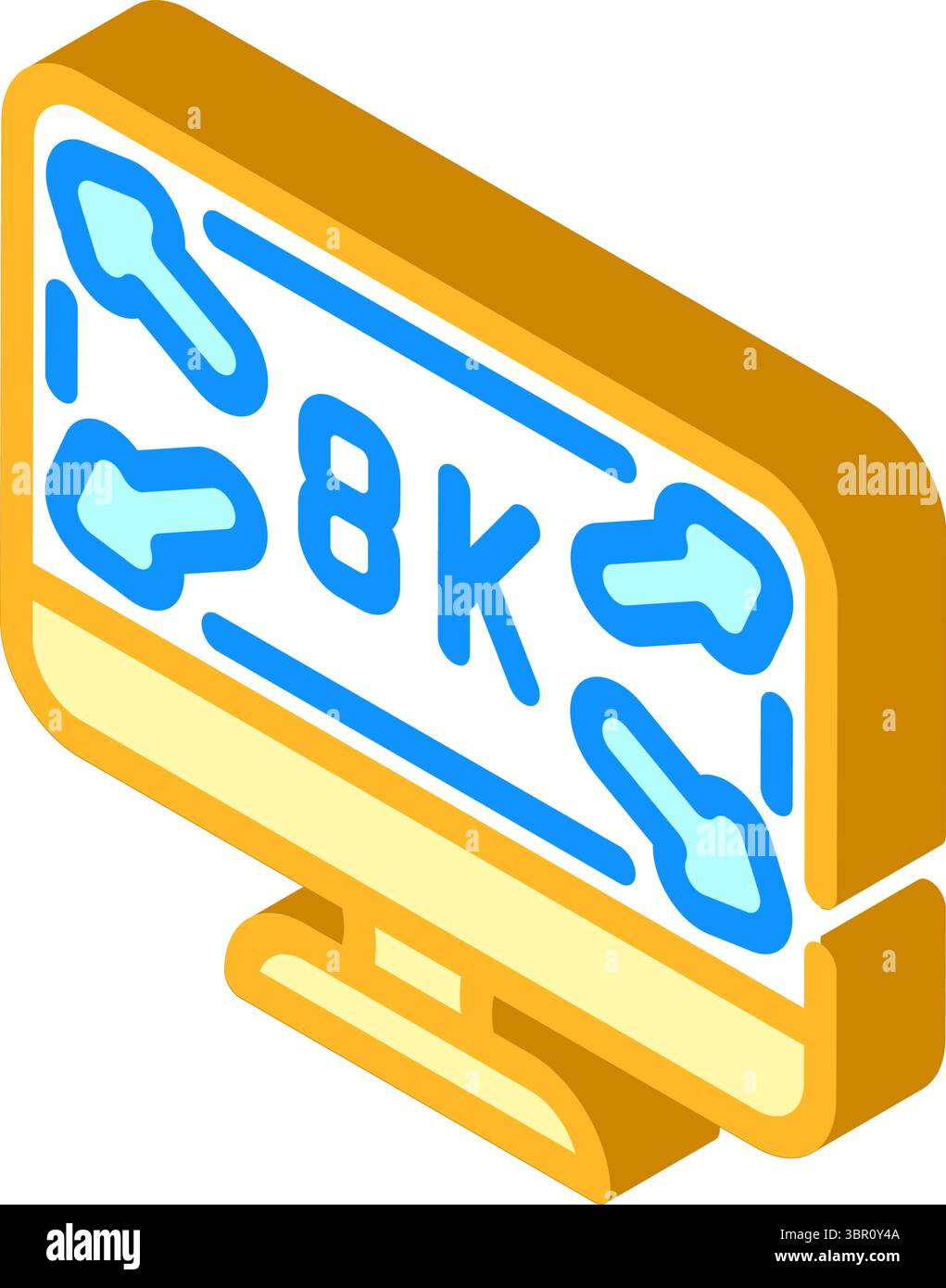 high definition display isometric icon vector illustration Stock Vector ...